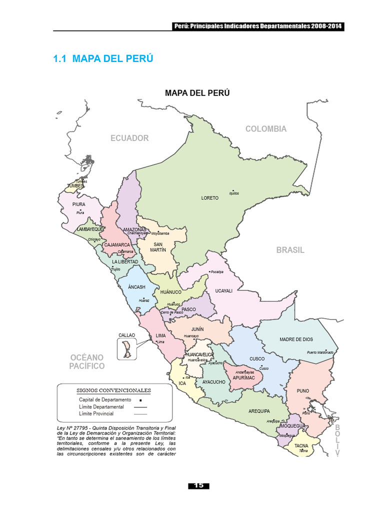 Mapa Territorial de Perú 2008-2014 | PDF | Perú | América del Sur