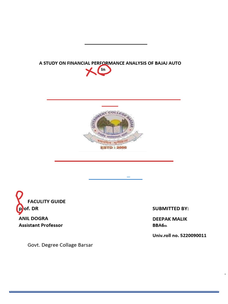 Deepak Project Report | PDF | Equity (Finance) | Revenue