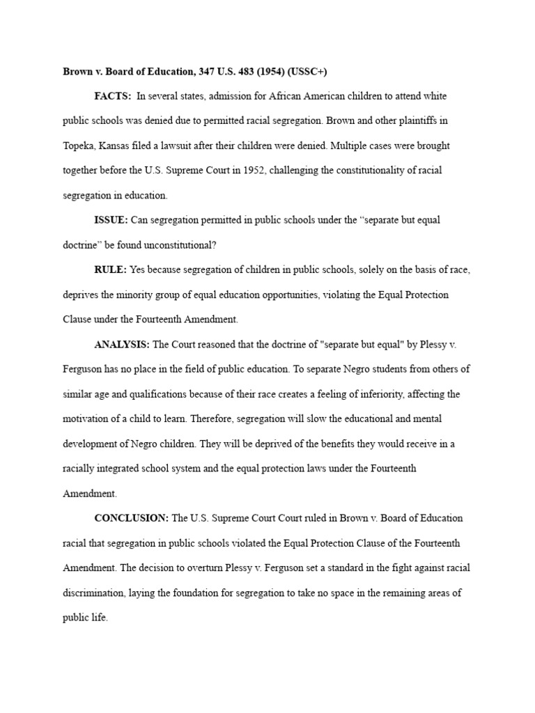 Brown v. Board of Ed | PDF