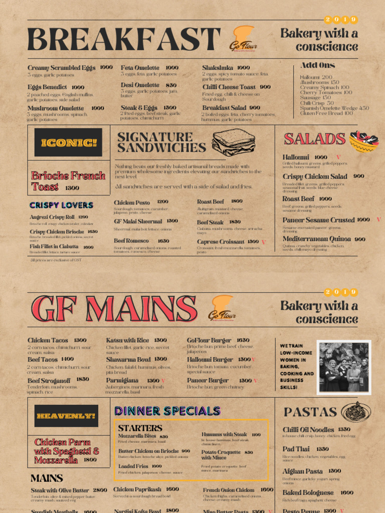 Vintage Newspaper Style Classic Menu | PDF | Salad | Pesto