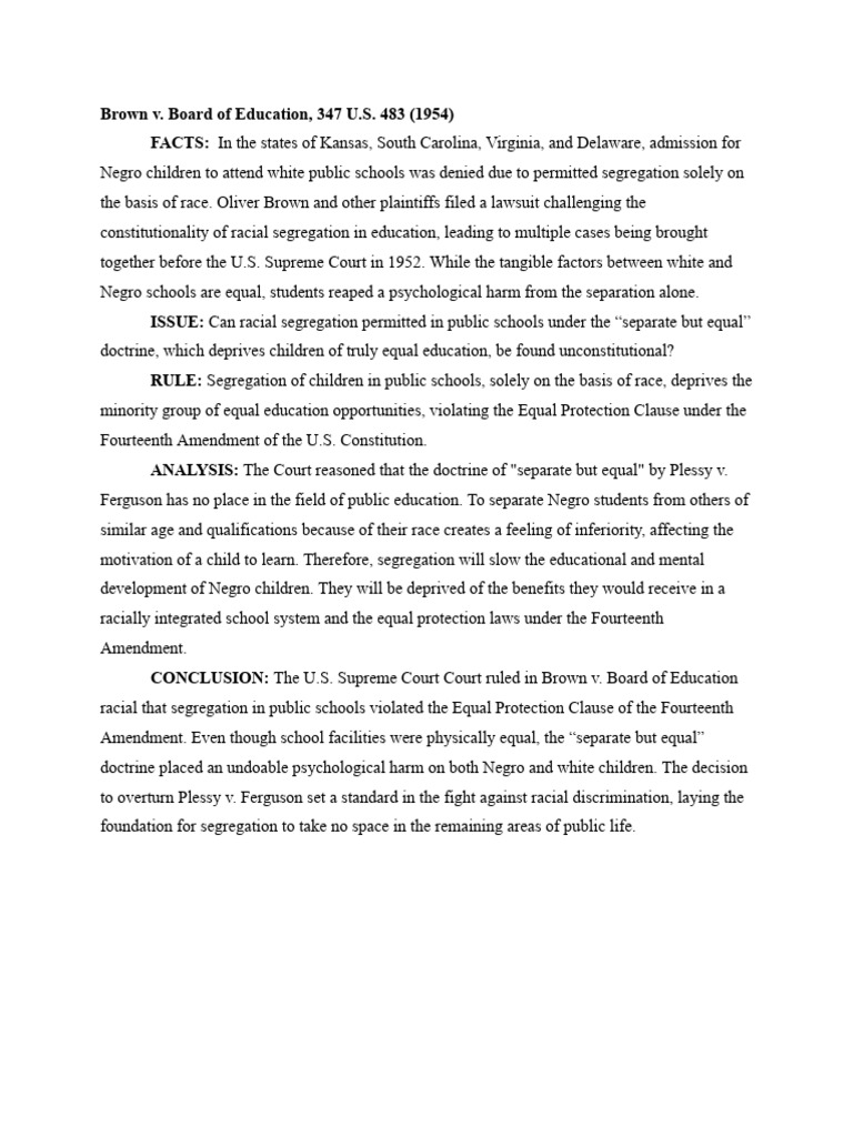 Brown v. Board of Ed | PDF