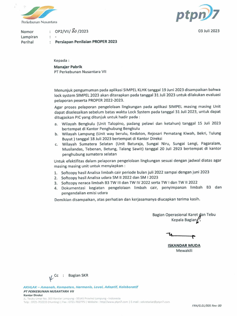 Persiapan Penilaian PROPER 2023 | PDF