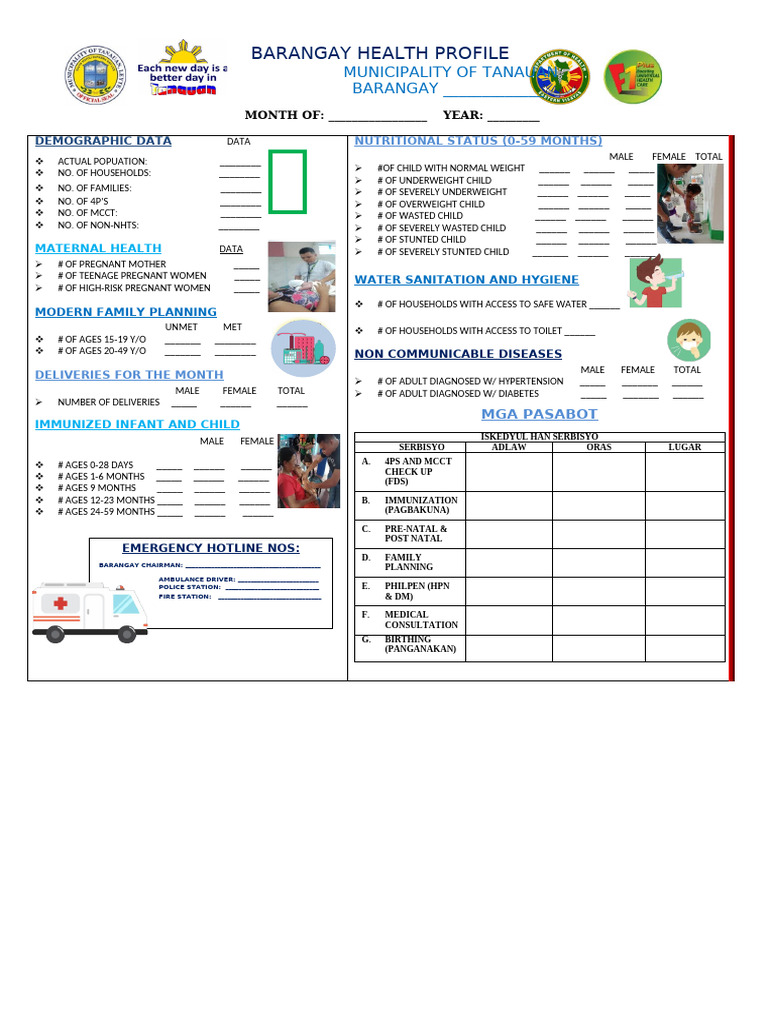 Barangay Health Profile and Services | PDF | Pregnancy | Medical ...