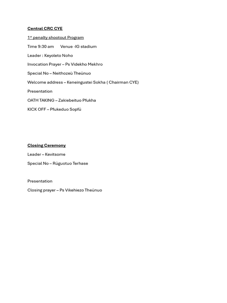 Central CRC CYE | PDF