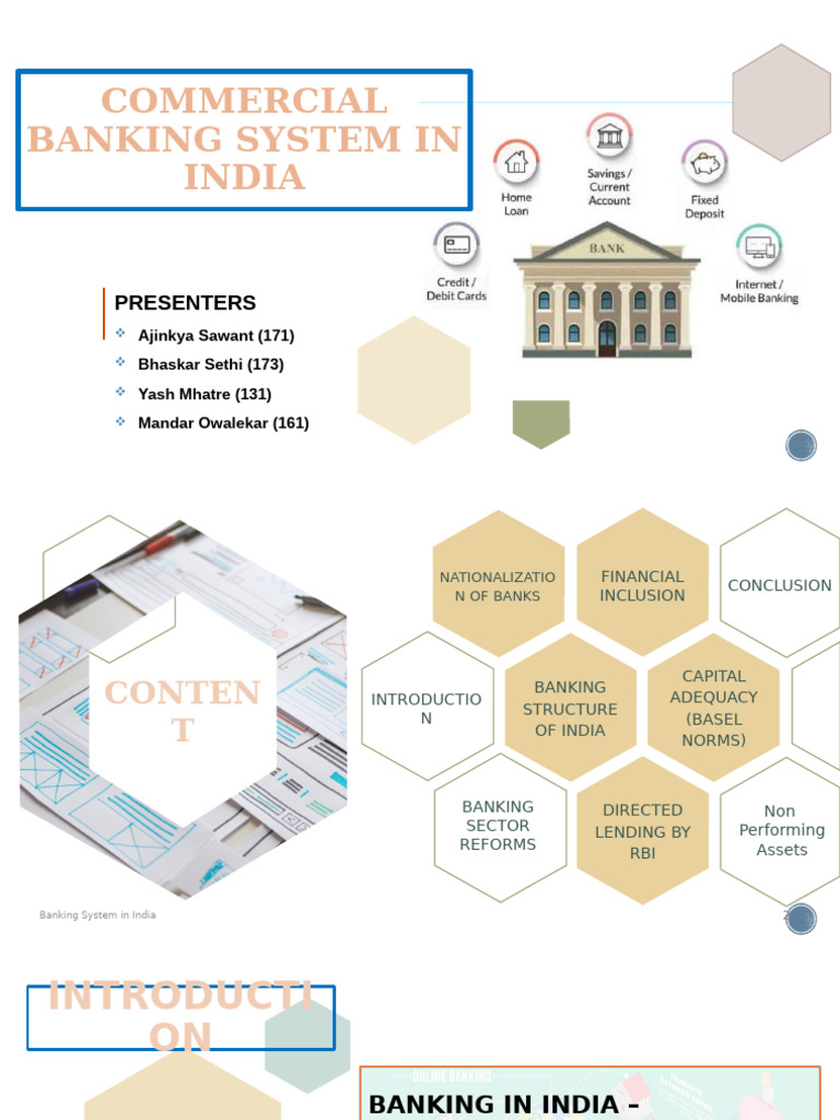 COMMERCIAL BANKING SYSTEM IN INDIA | PDF | Banks | Capital Adequacy Ratio