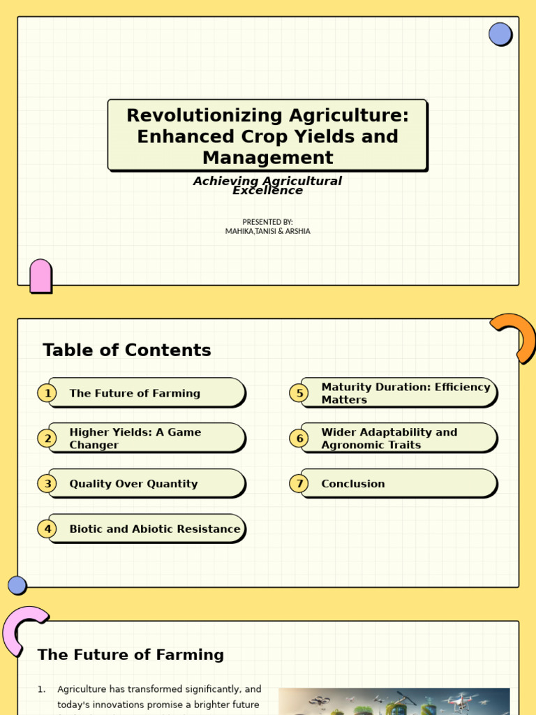 Enhanced Crop Yields & Management Mahika | PDF | Agriculture ...