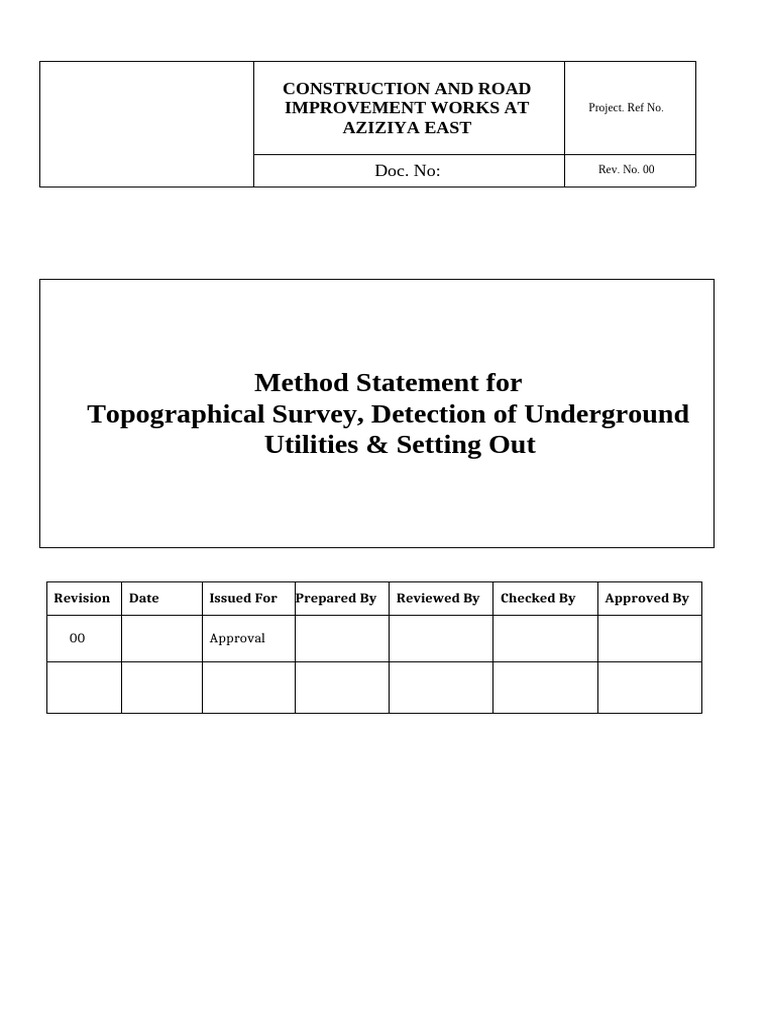 Topographical Survey & Utility Detection | PDF | Surveying