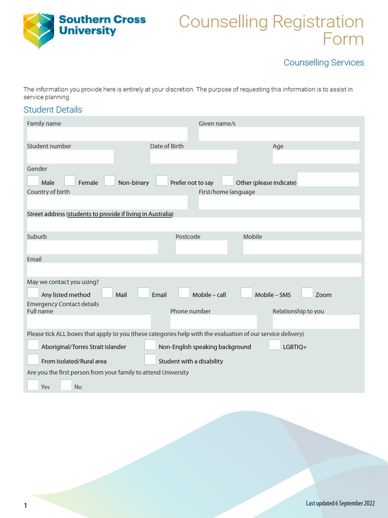 Counselling-Registration-form--2022 | PDF | Privacy