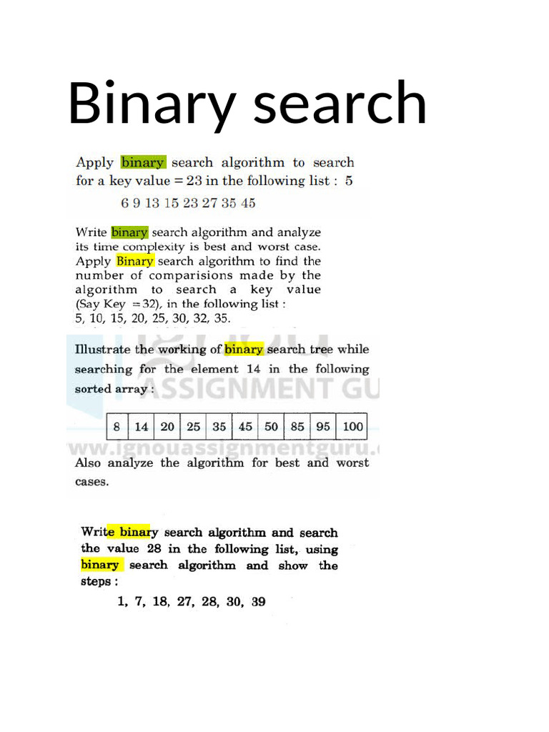 Binary Search | PDF