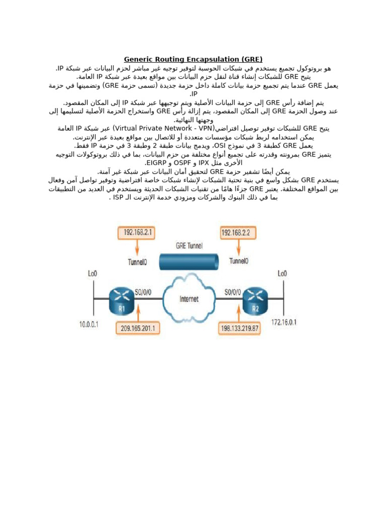 Generic Routing Encapsulation (GRE) | PDF