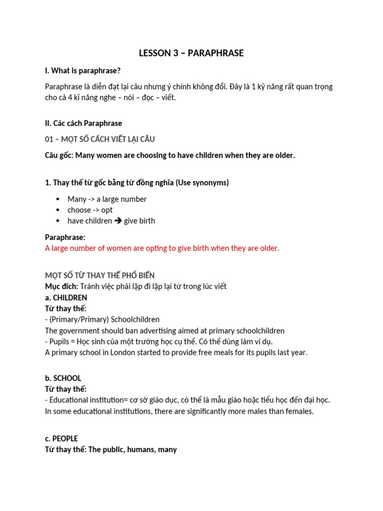 LESSON-3_PARAPHRASE-For-students | PDF