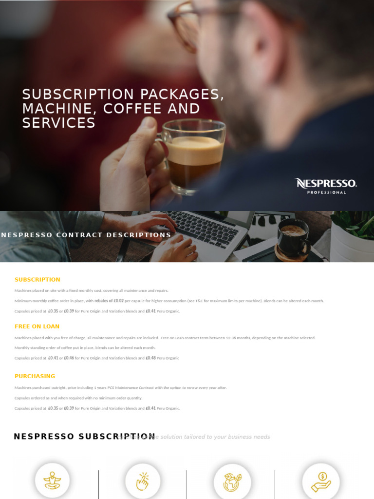 2023 Nespresso Professional Machines & Contract Options | PDF | Drink ...