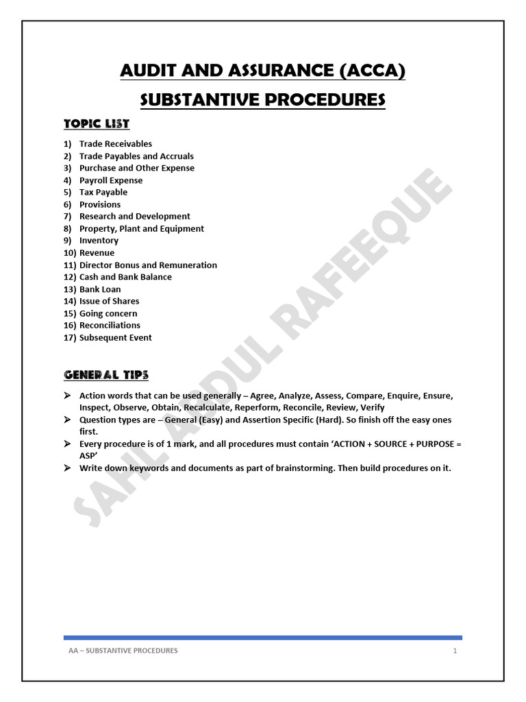 AA - Substantive Procedures | PDF | Payroll | Accounts Payable