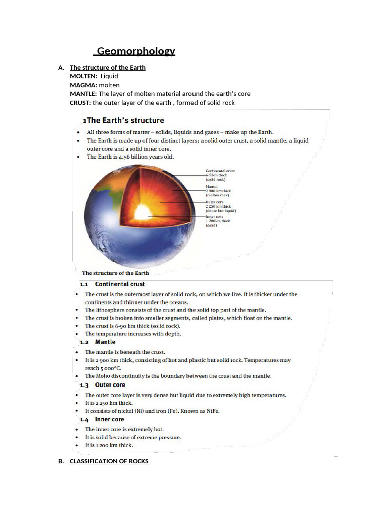 Grade 10 Geomorphology Overview | PDF | Rock (Geology) | Sedimentary Rock