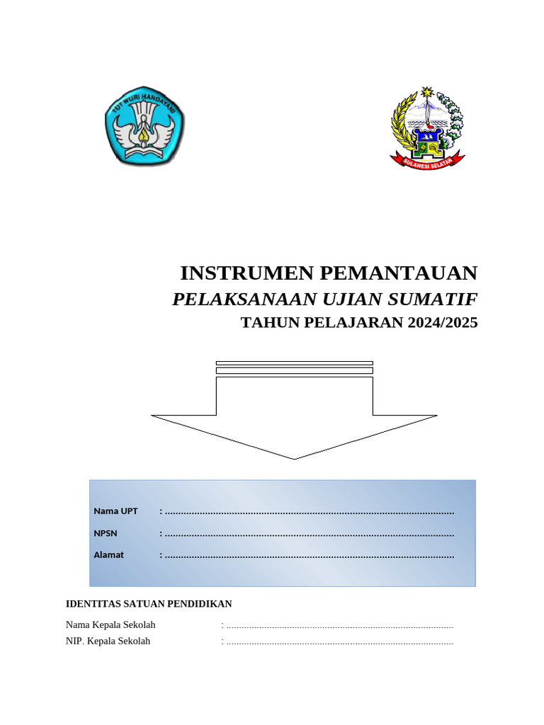 Intrumen Pemantauan Ujian Sumatif 2025 | PDF