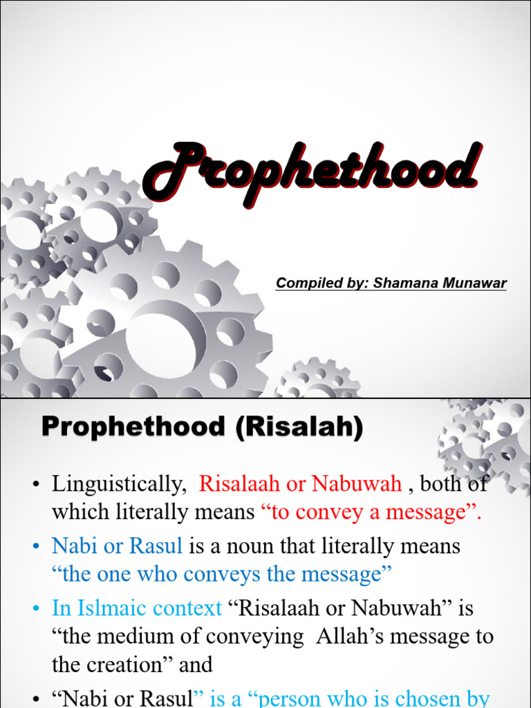Prophethood | PDF | Prophets And Messengers In Islam | Quran