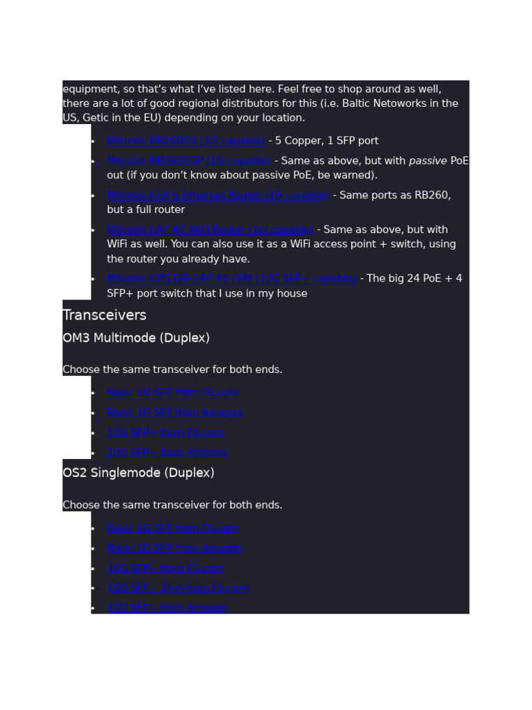 How To Setup Local Area Network Using Fiber Optic | PDF | Network ...