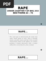 Rape Under Bnss and Bns | PDF | Rape | Consent