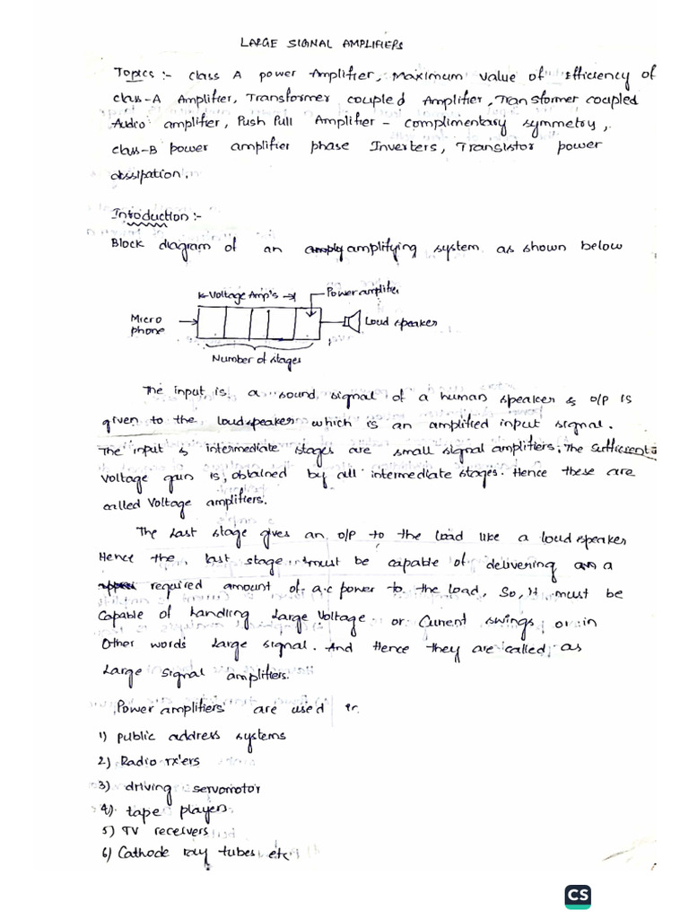 ECA UNIT-4 Power and Tuned Amplifiers | PDF