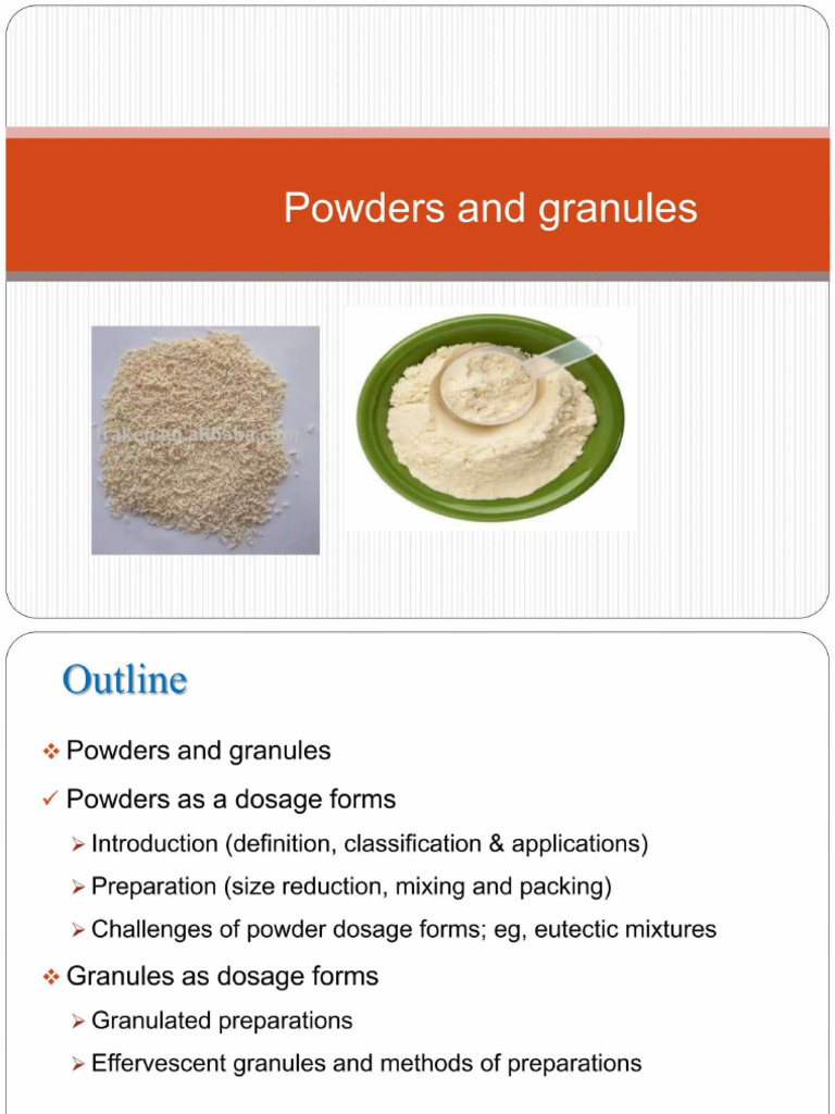 Powders and Granules | PDF