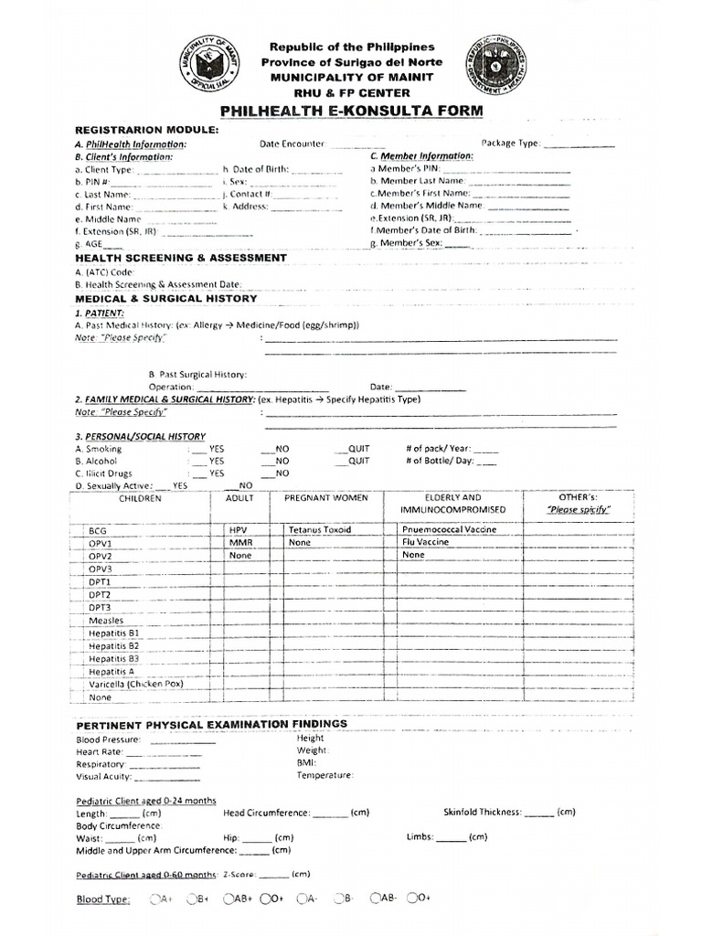 PhilHealth Form | PDF