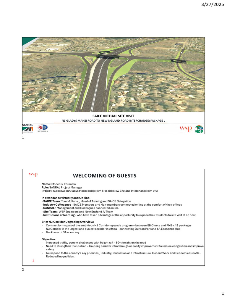 N3 Upgrade: Gladys Manzi to New England | PDF | Intersection (Road) | Road