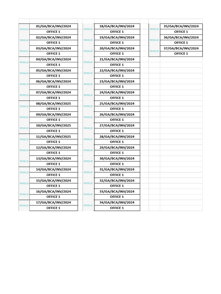 Inventaris Labels for 2024 Offices | PDF