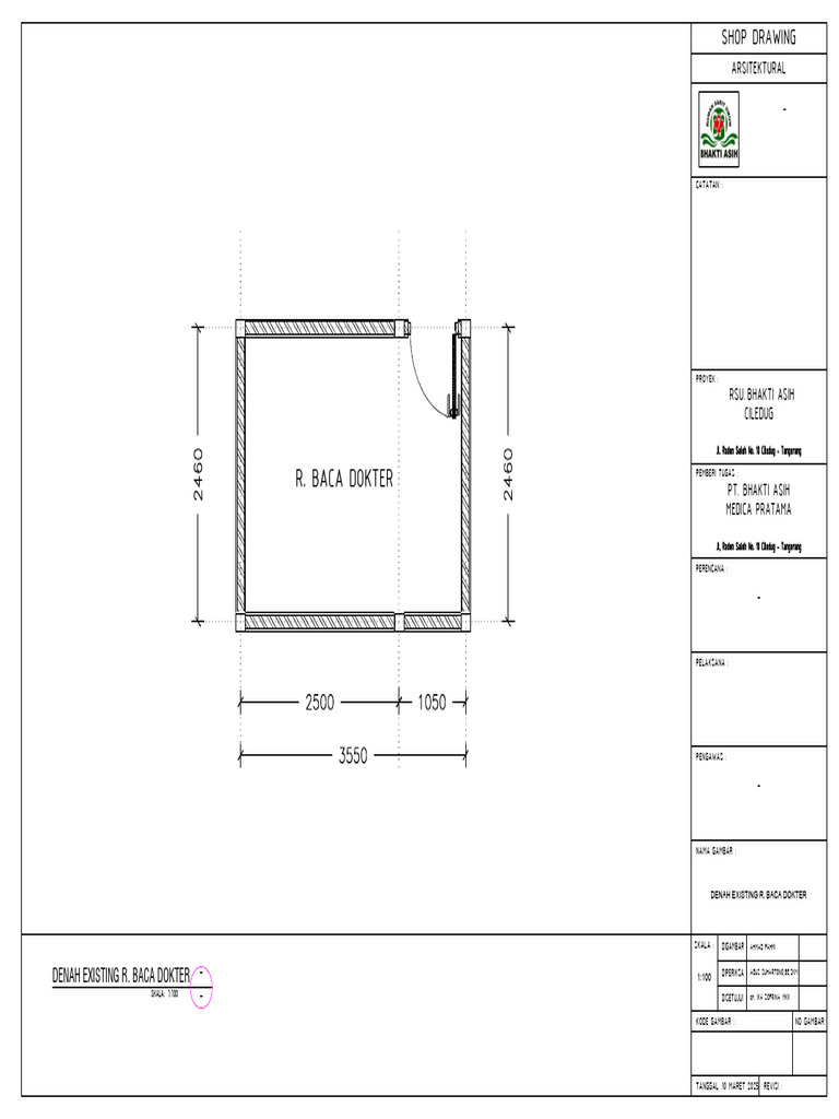 Denah Ruang Dental Panoramic RSU Bhakti Asih | PDF