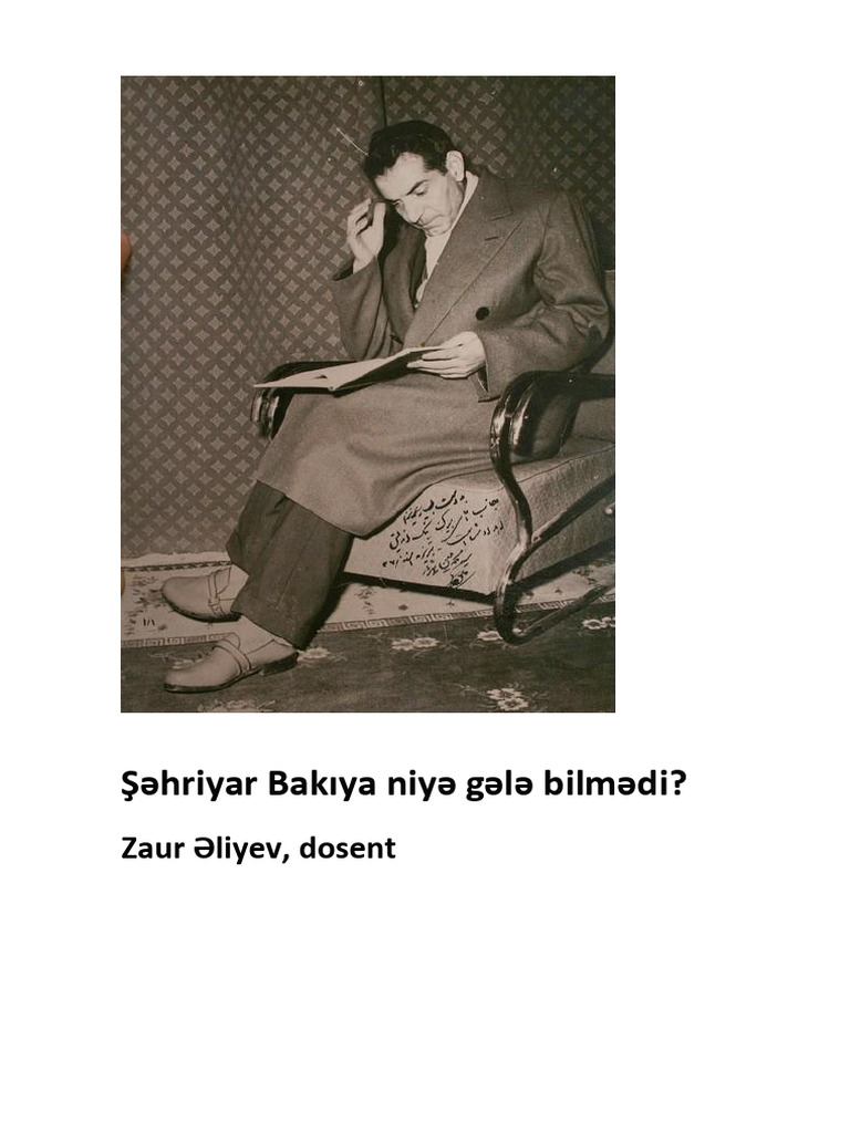 Zaur Aliyev Shahriyar | PDF