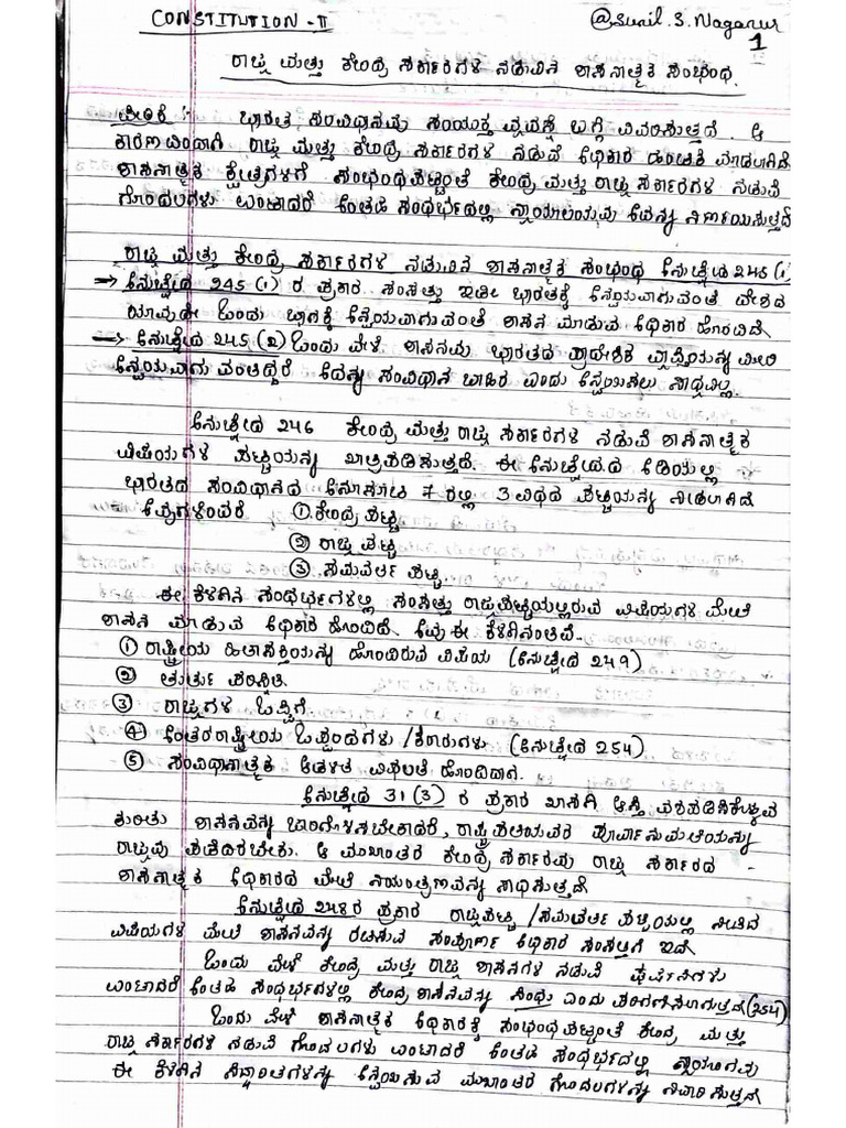 Constitution 2 Kannada (Sunil Naganur) | PDF