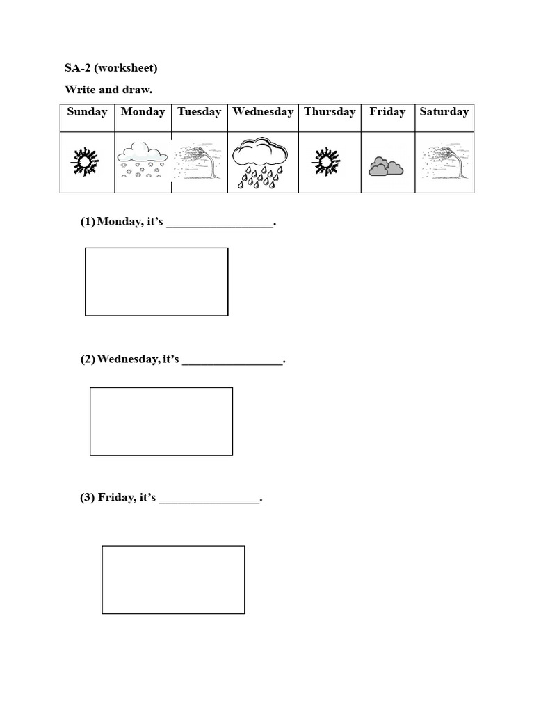Weekly Schedule and Vocabulary Worksheet | PDF