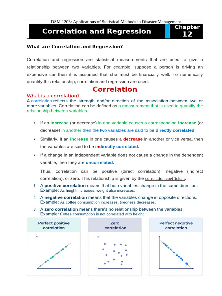 Correlation and Regression | PDF | Linear Regression | Regression Analysis