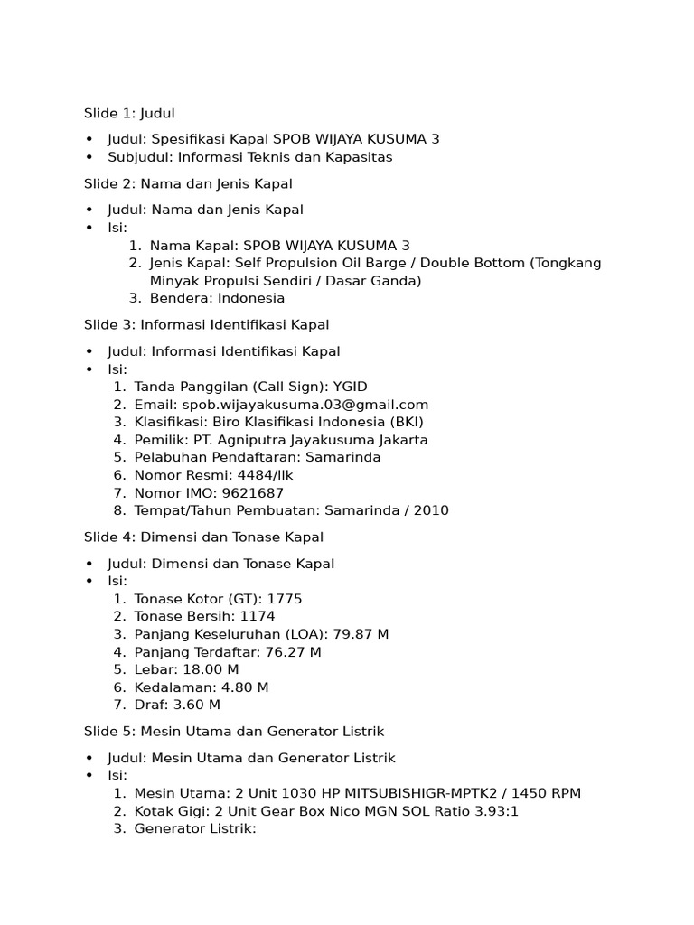 Materi Ship Particular | PDF