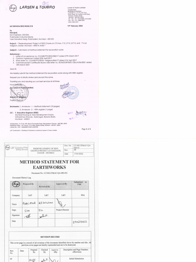 318 - Excavation Method Statement - Acknowledged | PDF