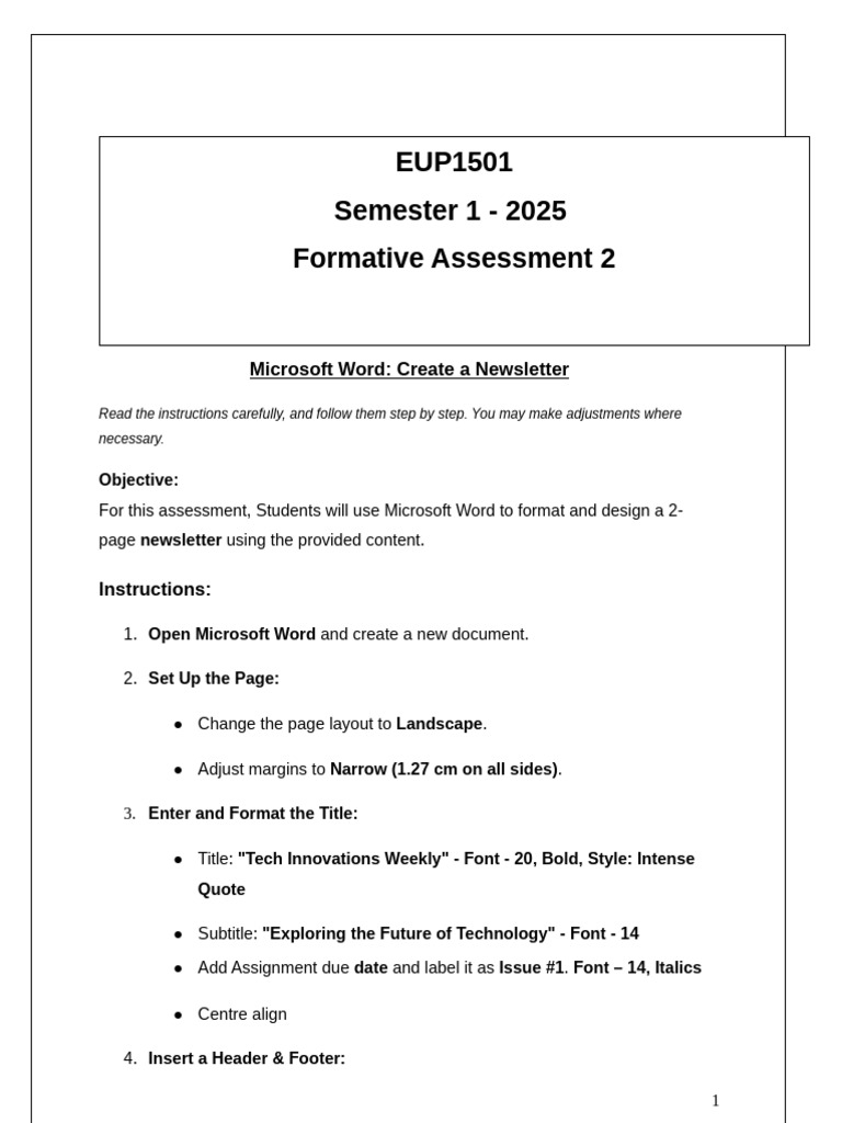 EUP1501 - Formative Assessment 2 | PDF | Virtual Reality | Artificial Intelligence
