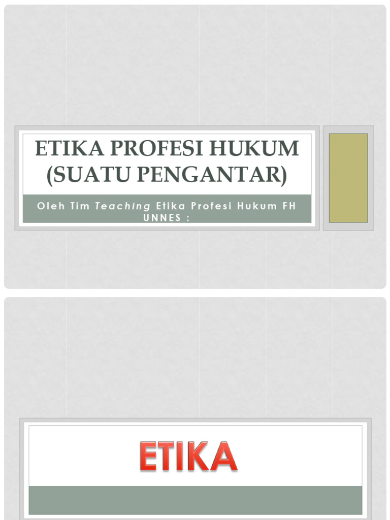 Bahan Ajar Etika Profesi Hukum Bahan Ajar Etika Profesi Hukum BA - 20P02220 - 6148bce3eb096 ...