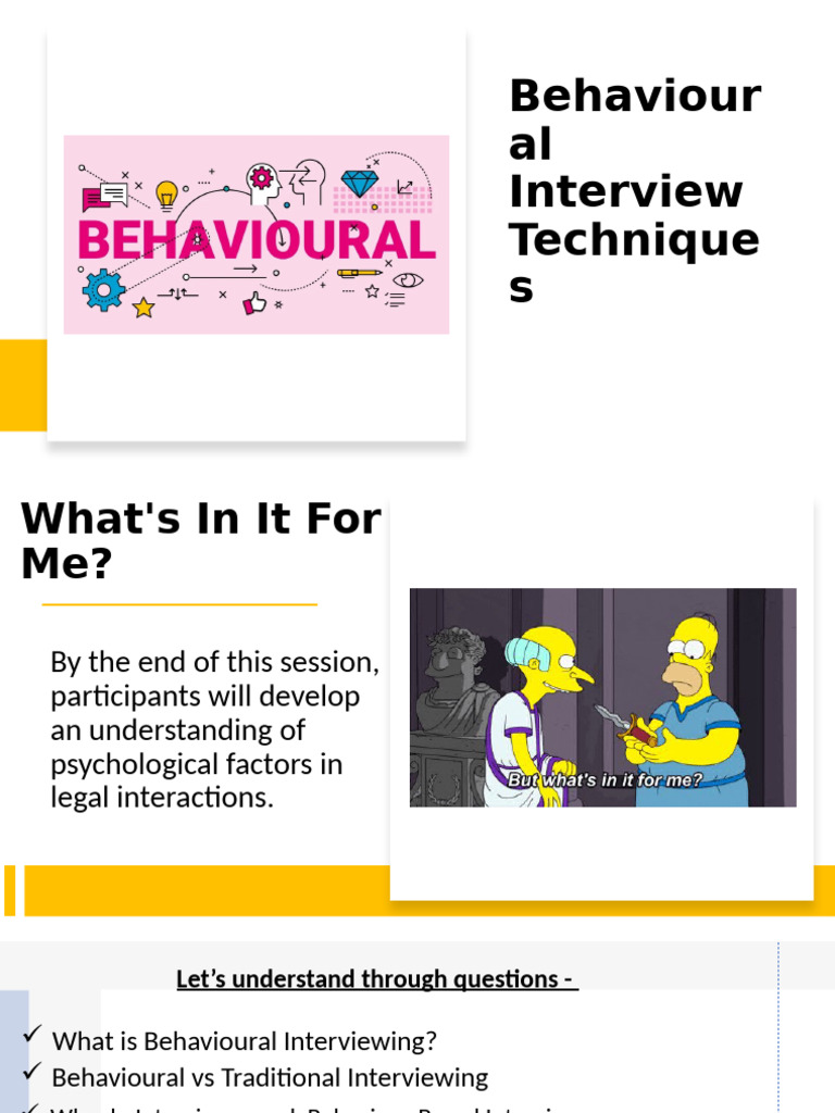 Behaviour Technique Interview 2 | PDF