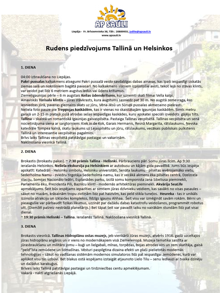 Tallina - Helsinki - Rēzija | PDF