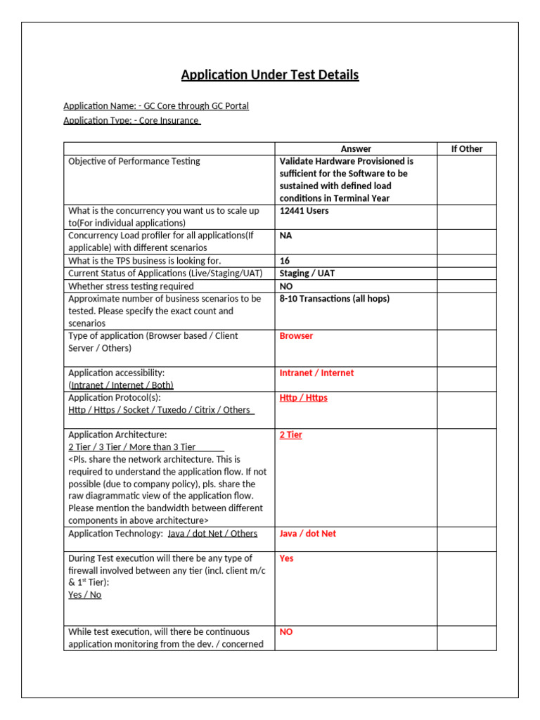 GC Core Application Performance Testing | PDF | Server (Computing ...