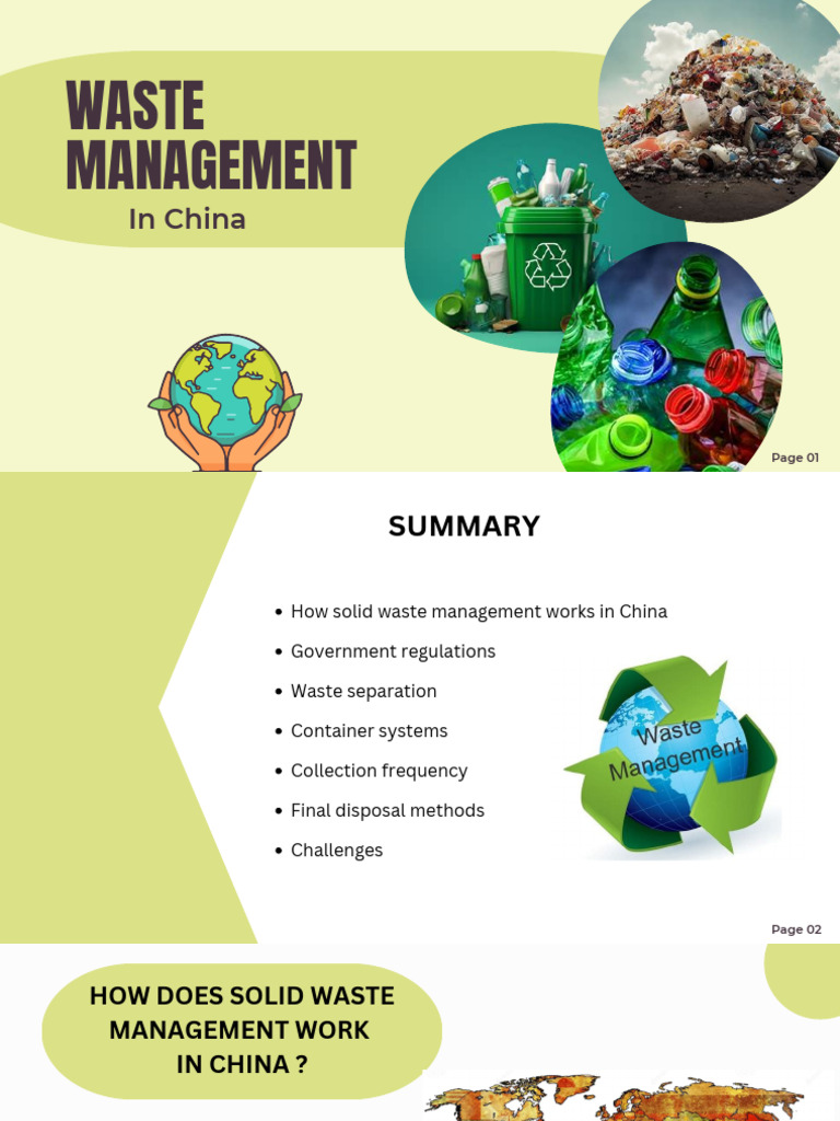 WASTE MANAGEMENT - Exposé 1 - Waste Management in China | PDF | Waste ...