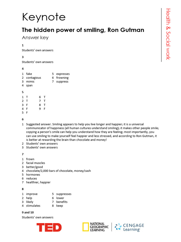 The Benefits of Smiling Explained | PDF