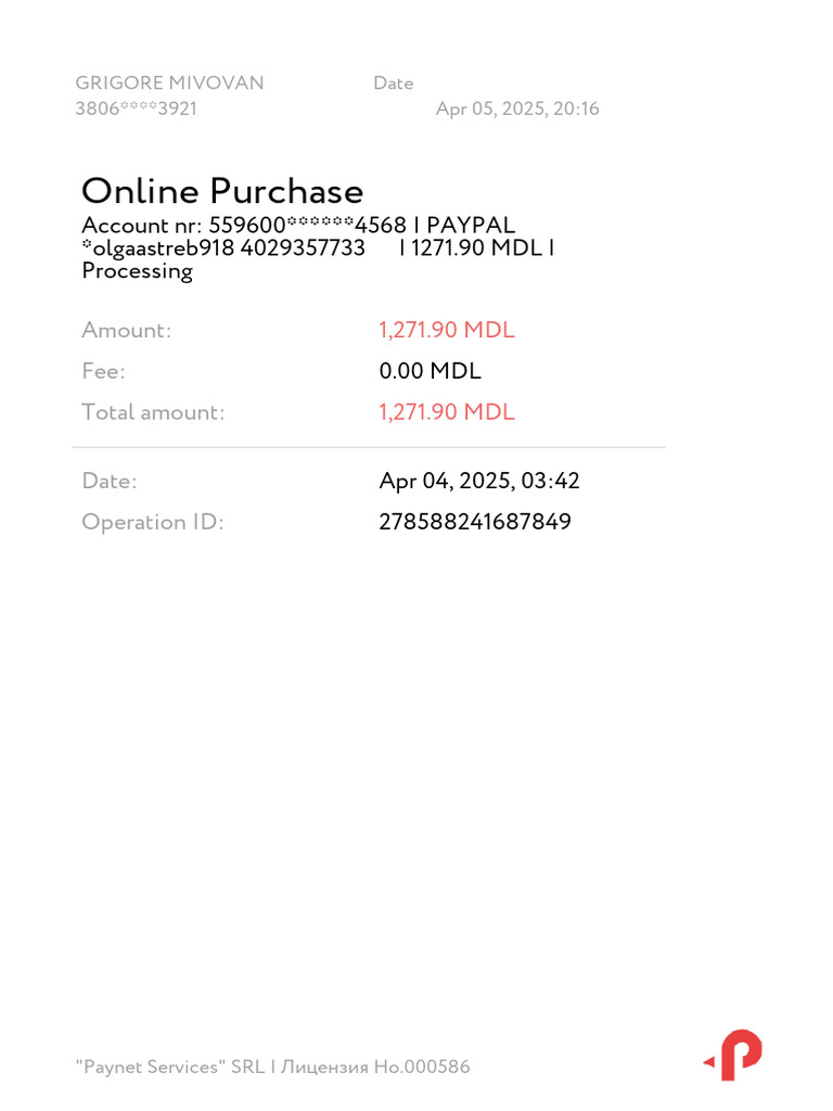 Paynet Receipt 1743873404330 | PDF