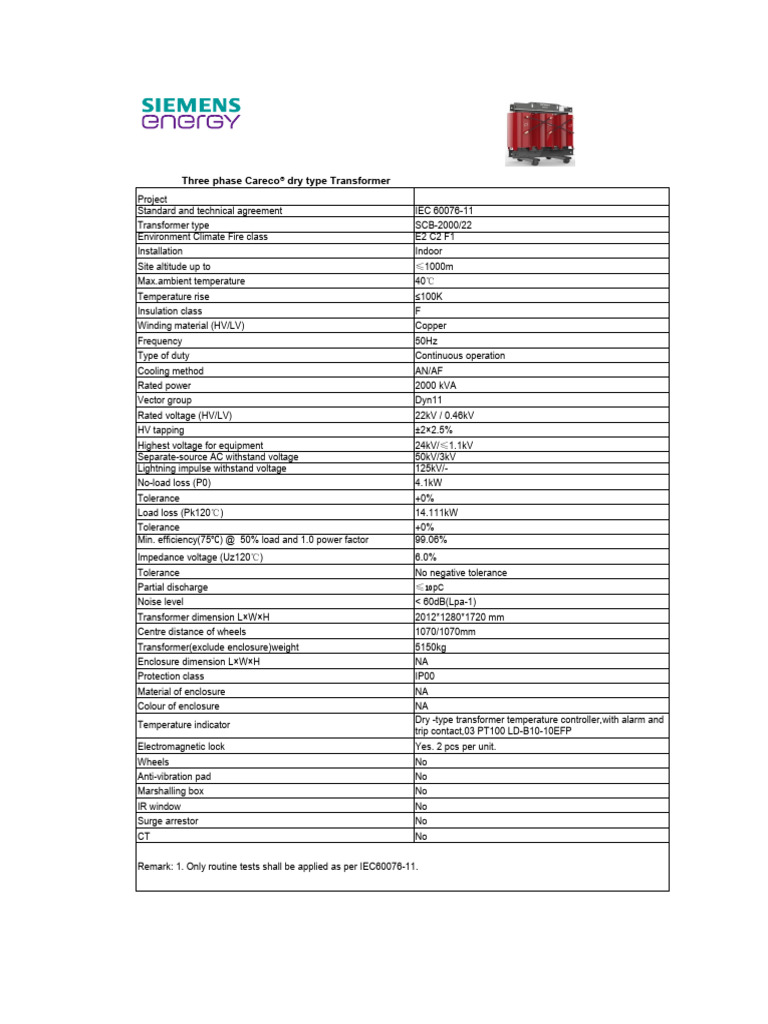 2MVA and 3MVA Data Sheet and Transformer Drawings | PDF | Transformer ...