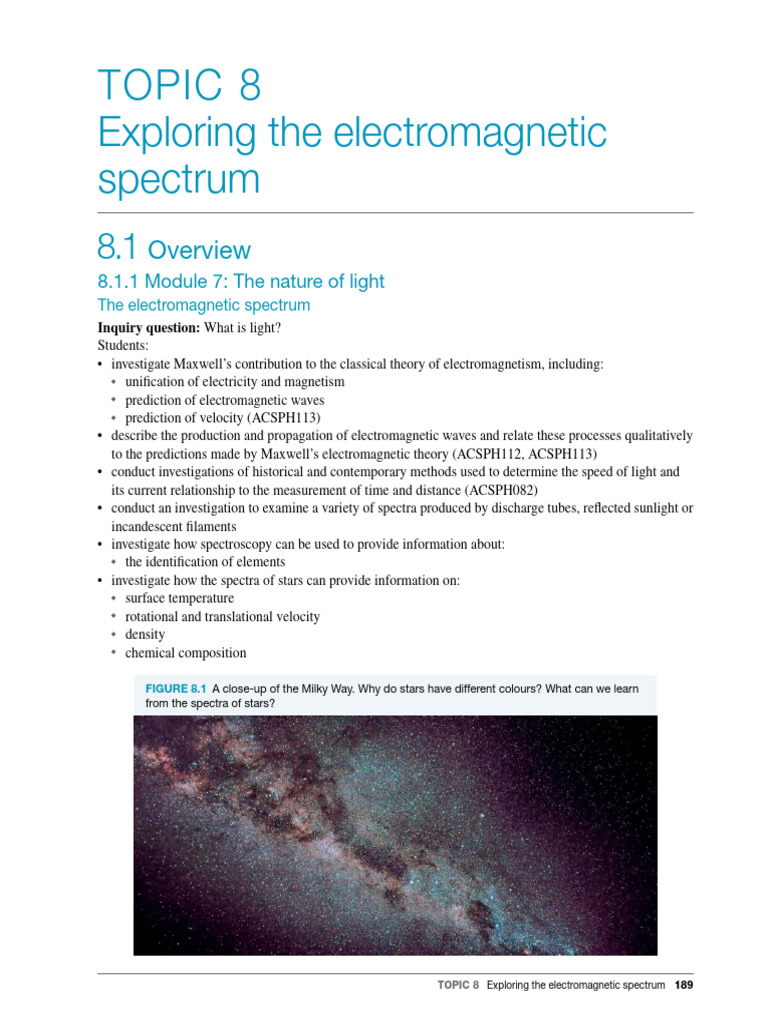 C 08 Exploring The Electromagnetic Spectrum | PDF | Electromagnetic ...