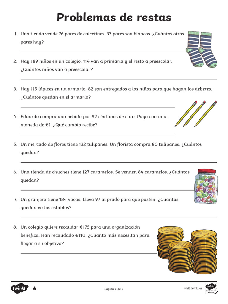 Problemas de Restas para Niños | PDF | Familia | Desarrollo humano
