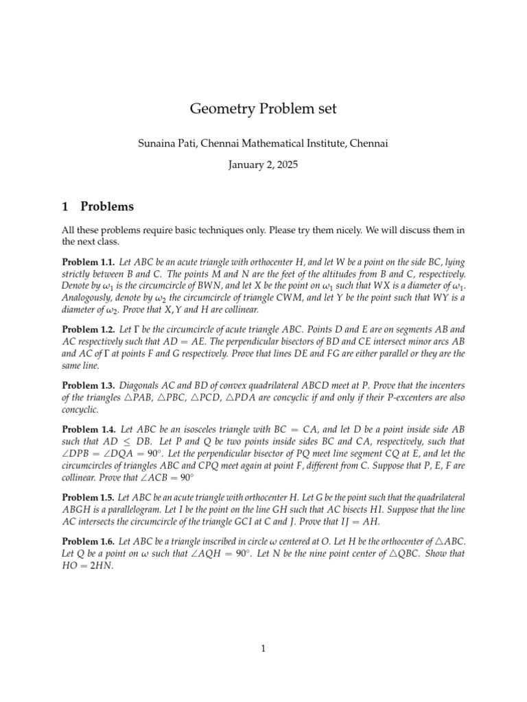 Motcproblemset | PDF