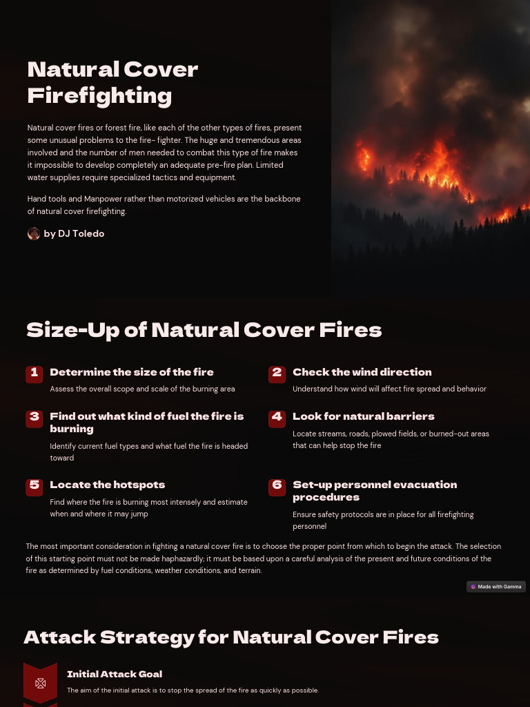 Natural Cover Firefighting | PDF | Fires | Wildfire