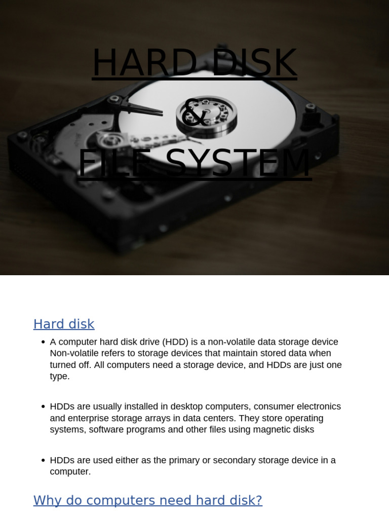 Hard Disk | PDF | Hard Disk Drive | Computer Data Storage