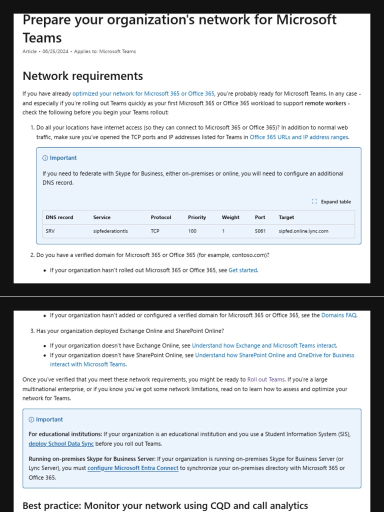 Prepare Your Organization's Network For Teams - Microsoft Teams ...