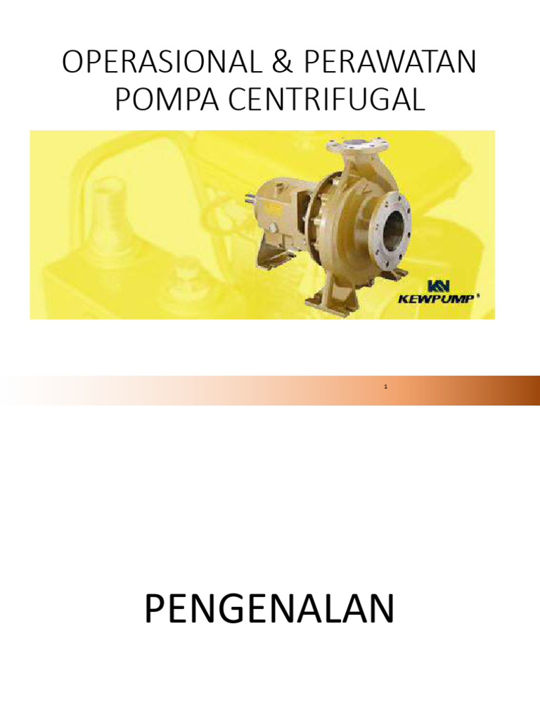 Operasional dan Perawatan Pompa Kewpump | PDF